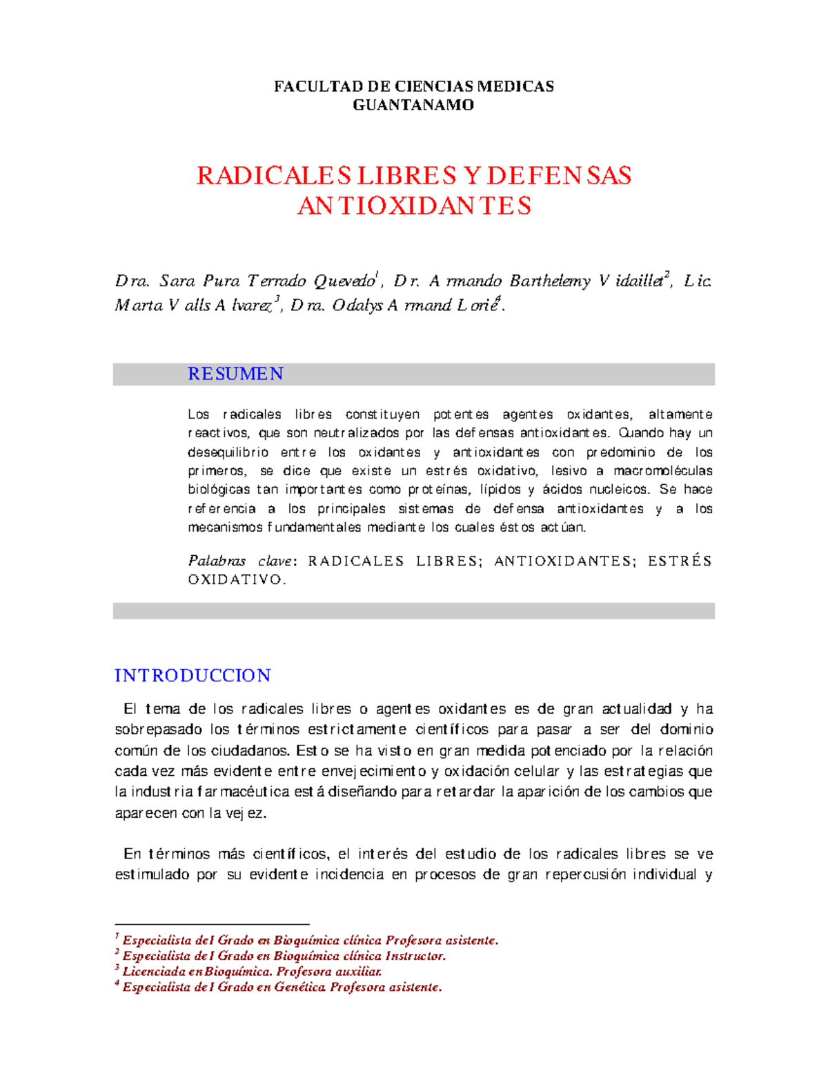 Dialnet-Radicales Libres YDefensas Antioxidantes-6143751 - FACULTAD DE ...