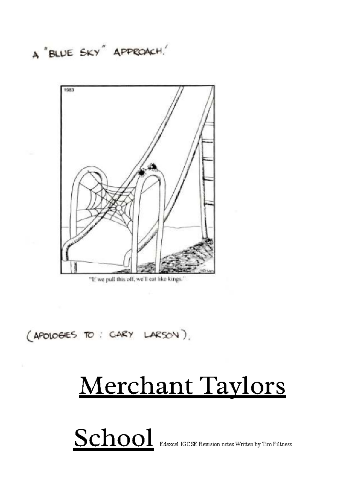 Biology-G10 - Merchant Taylors School Edexcel IGCSE Revision notes ...