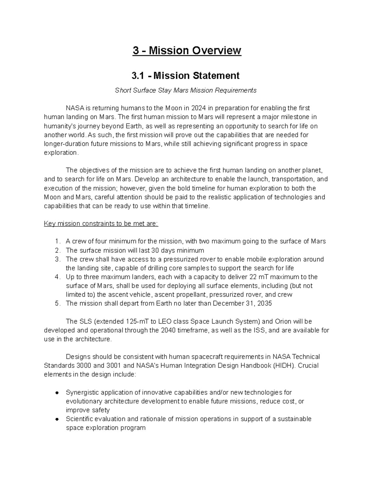 Part 6 - Final Report Part 6 - 3 - Mission Overview 3 - Mission ...