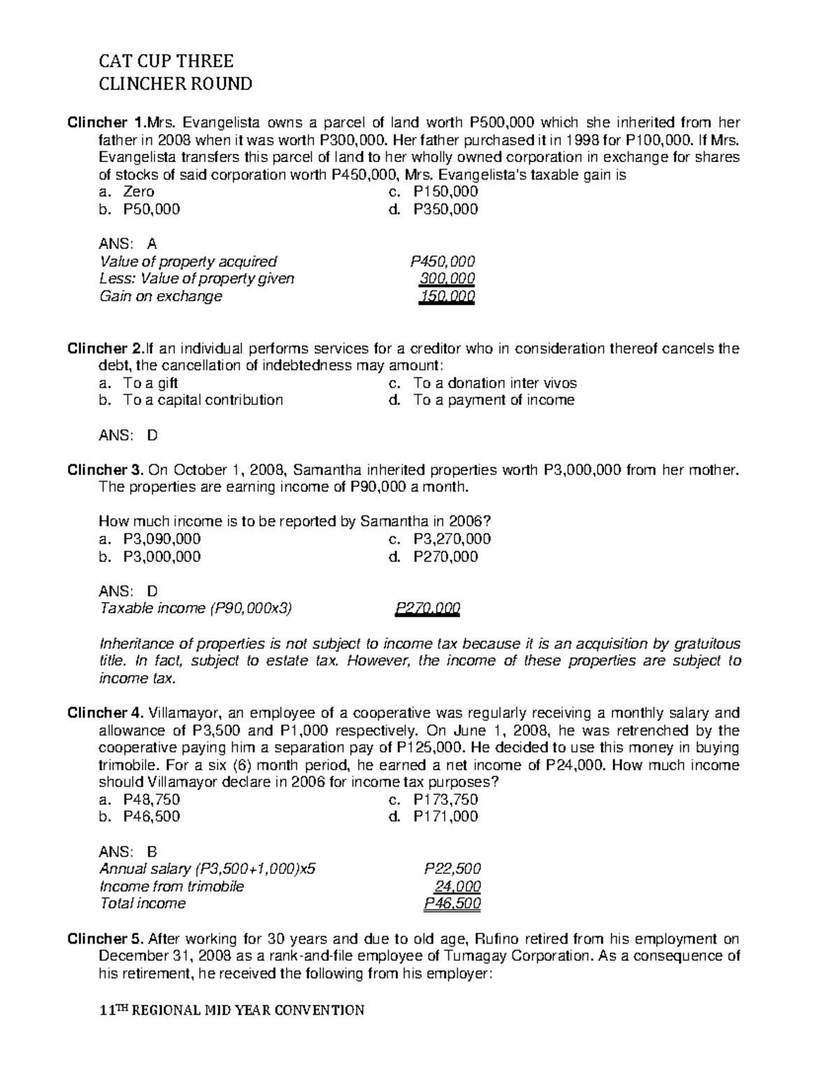 Clincher compress - This is a practice set to help you improve. - CAT ...
