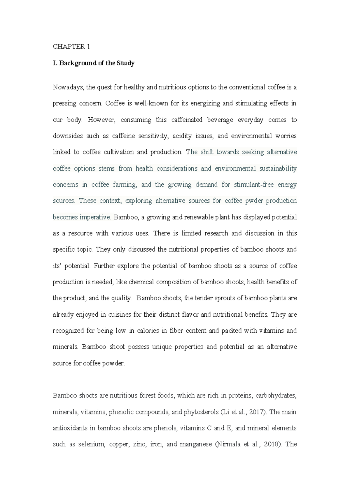 Group 4 Chapters 1 3 - this can help you - CHAPTER 1 I. Background of ...