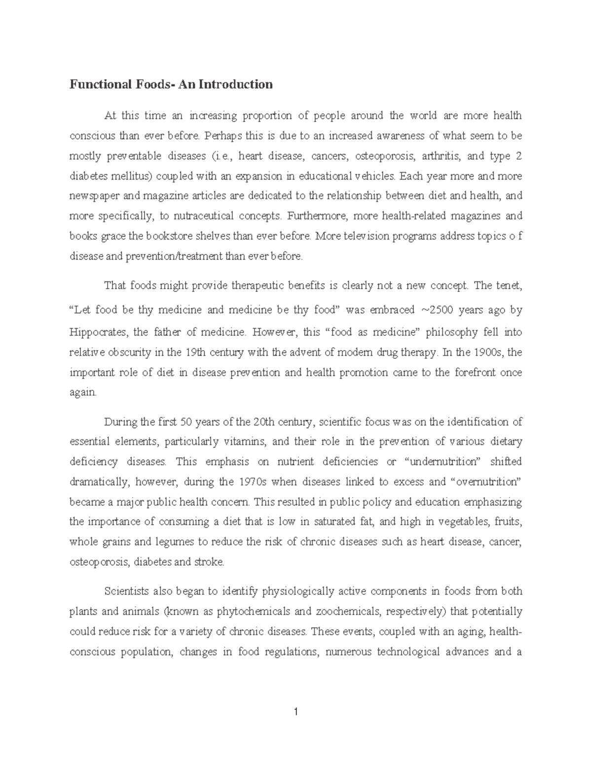 Functional Foods An Introduction - Perhaps this is due to an increased ...