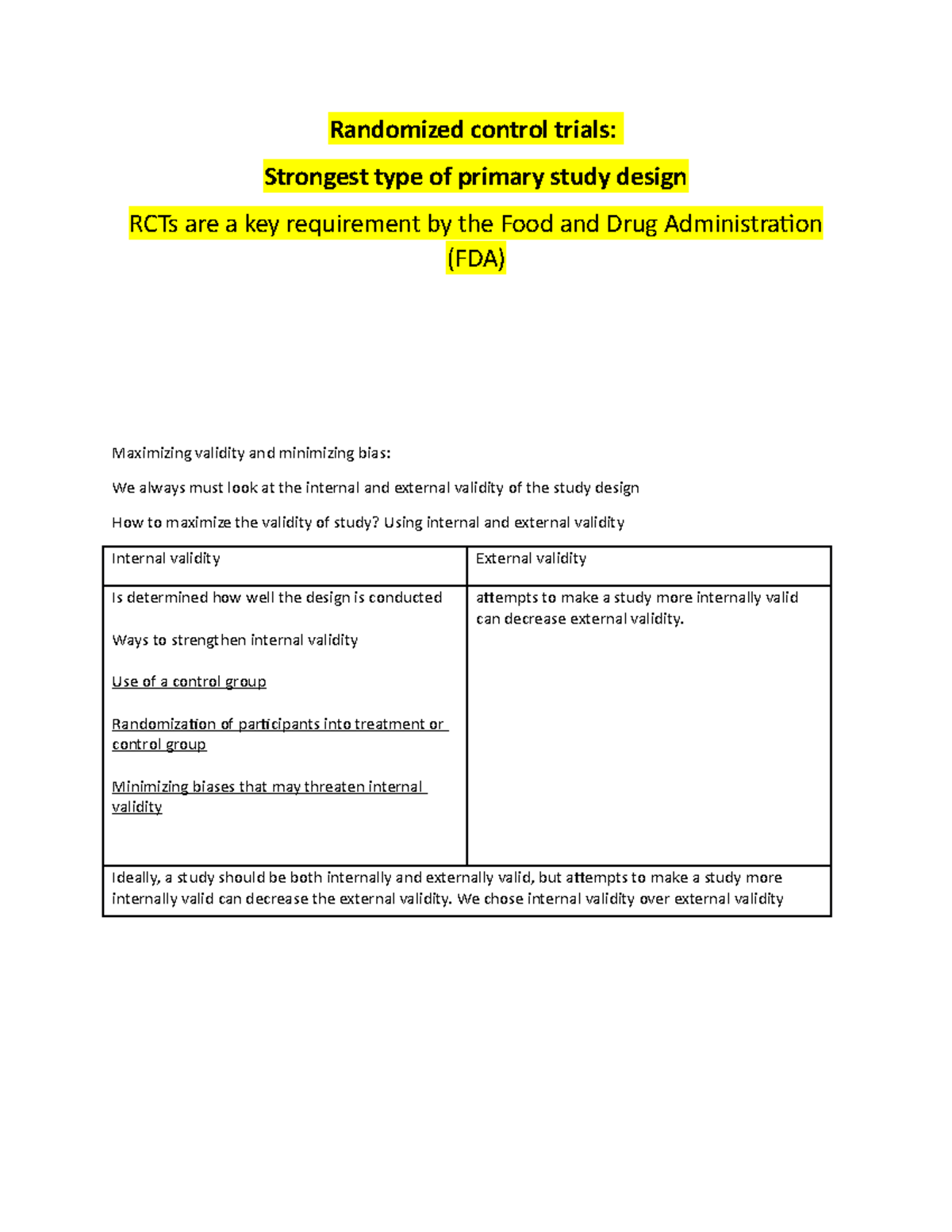 Randomized control trials - Randomized control trials: Strongest type ...