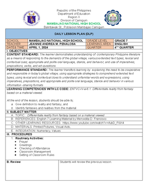 My conducive learning environment - “My Conducive Learning Environment ...