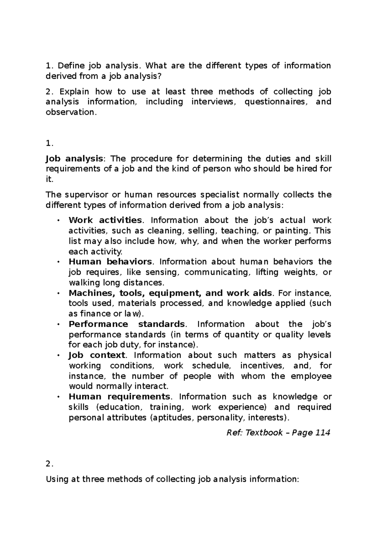 HRM Chapter 4 - Bài tập tại lớp Chương 4 - Bộ môn Quản trị nguồn nhân lực Chương trình tiếng ...