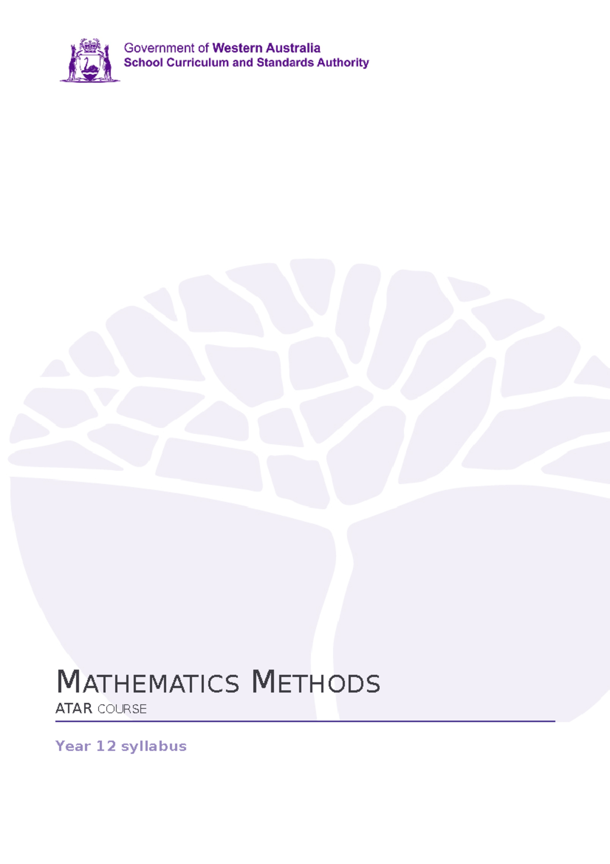 Mathematics Methods Y12 Syllabus AC ATAR - MATHEMATICS METHODS ATAR ...