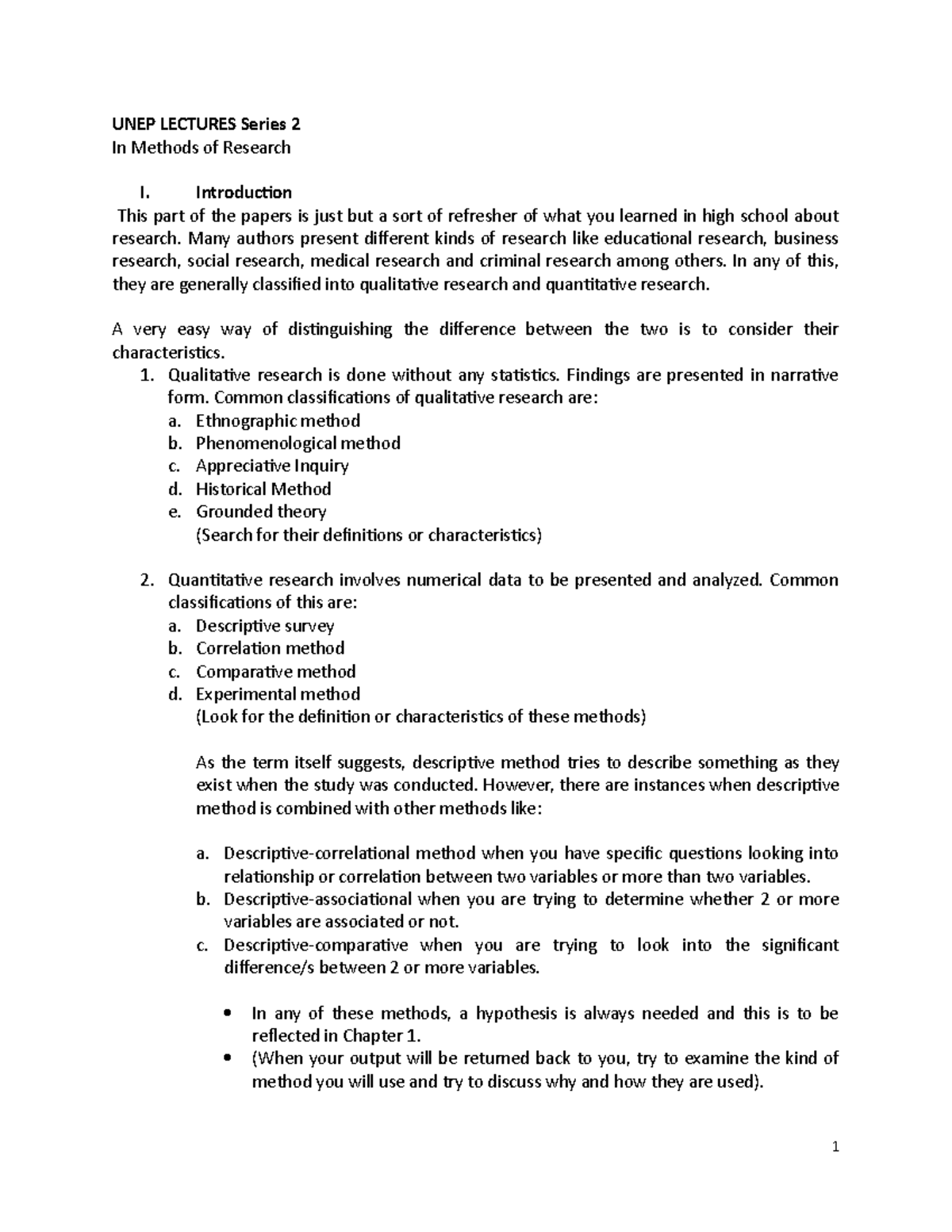 UNEP research Lectures Series 2 - UNEP LECTURES Series 2 In Methods of ...