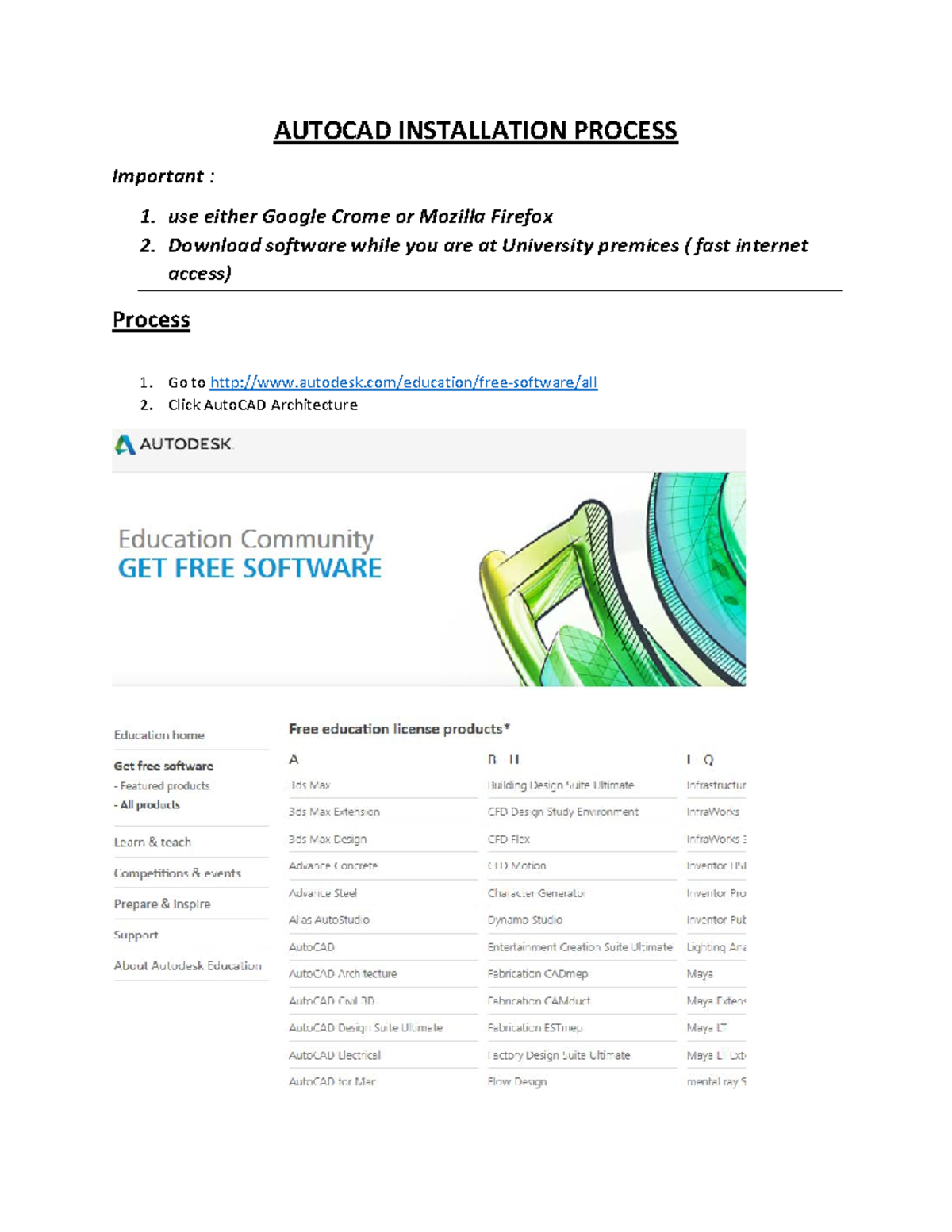 Autocad Installation Process - AUTOCAD INSTALLATION PROCESS Important ...