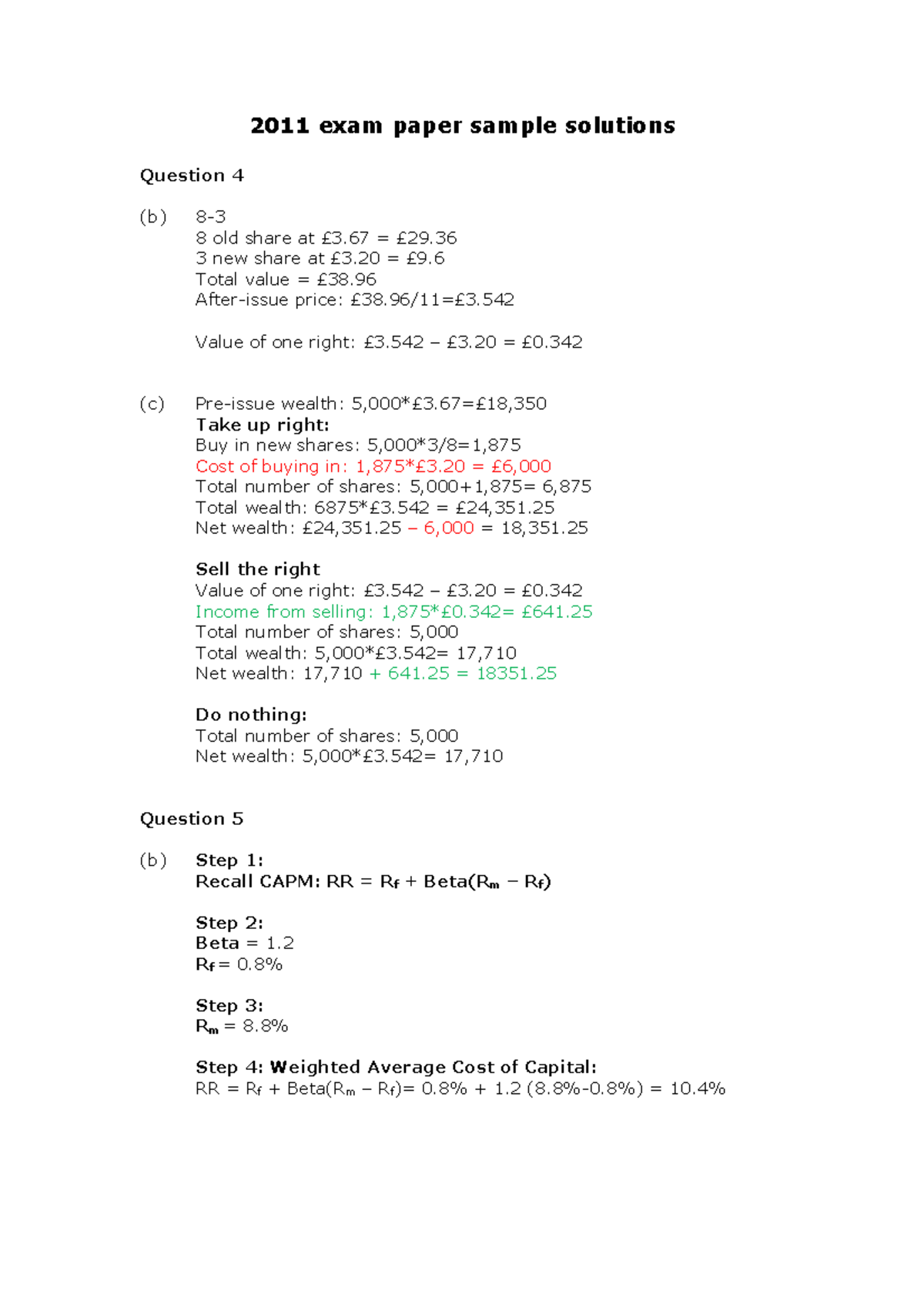 Exam May 2011, answers - 2011 exam paper sample solutions Question 4 (b ...