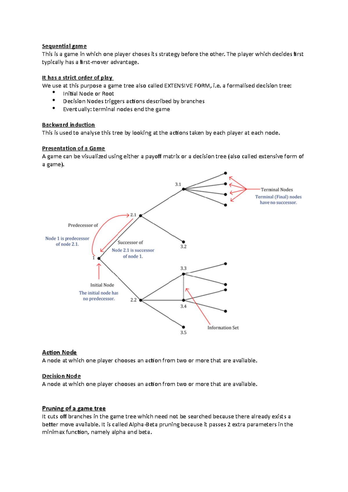 Sequential Games Lecture Notes 1 Sequential Game This Is A Game In