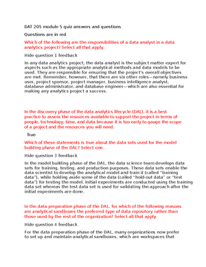 Data Analytics Lifecycle - DAT210 - The tables will expand as you type ...
