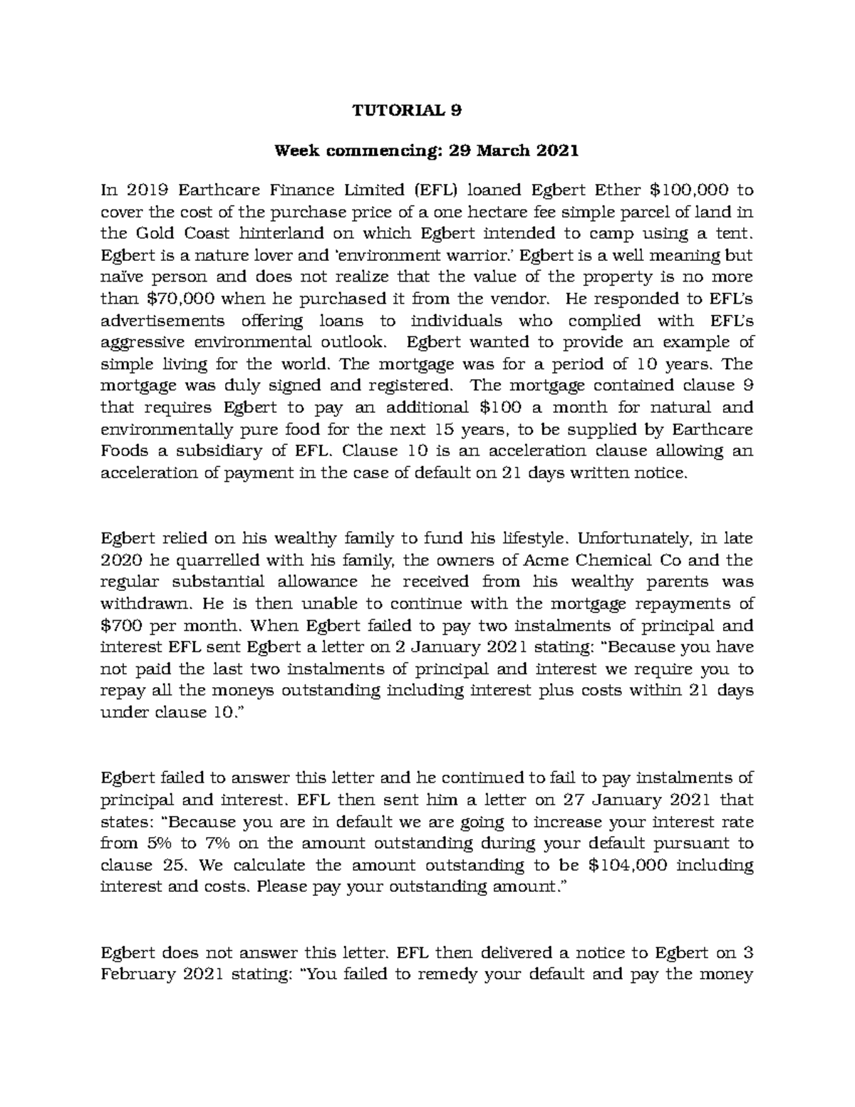 Tutorial 9- Prob b- slightly different question 1 - TUTORIAL 9 Week ...