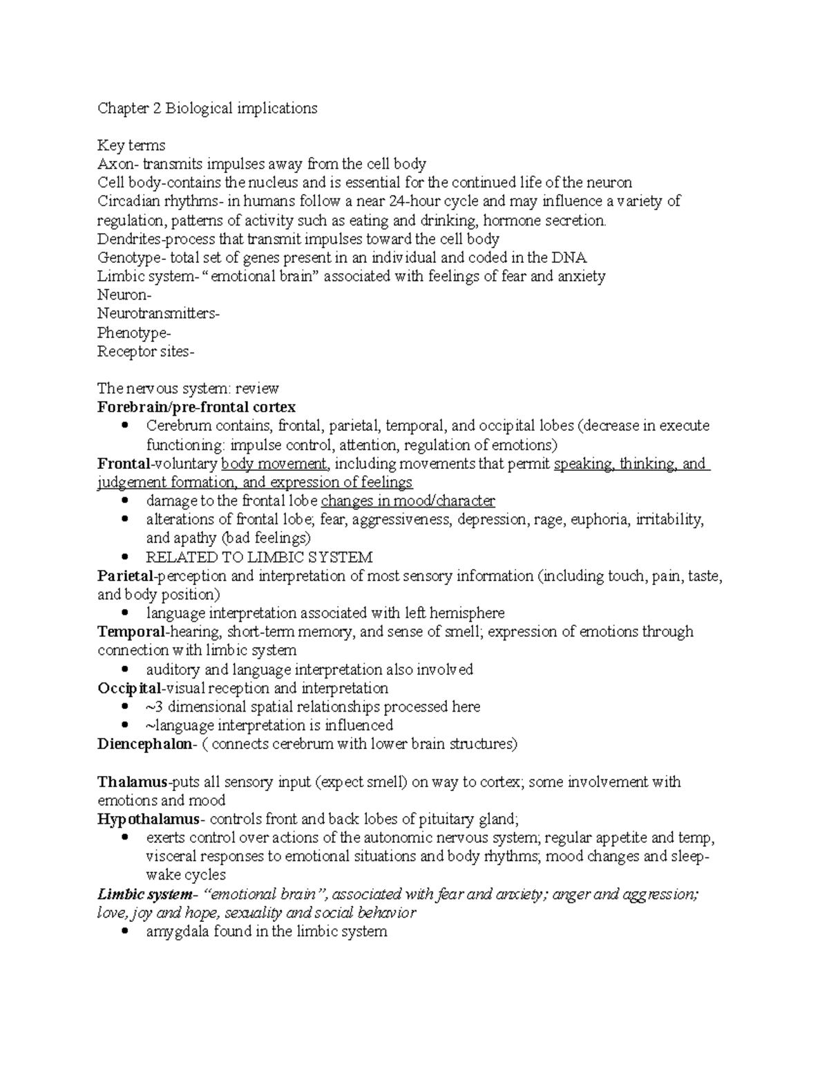 Chapter 2 Biological implications - Chapter 2 Biological implications ...