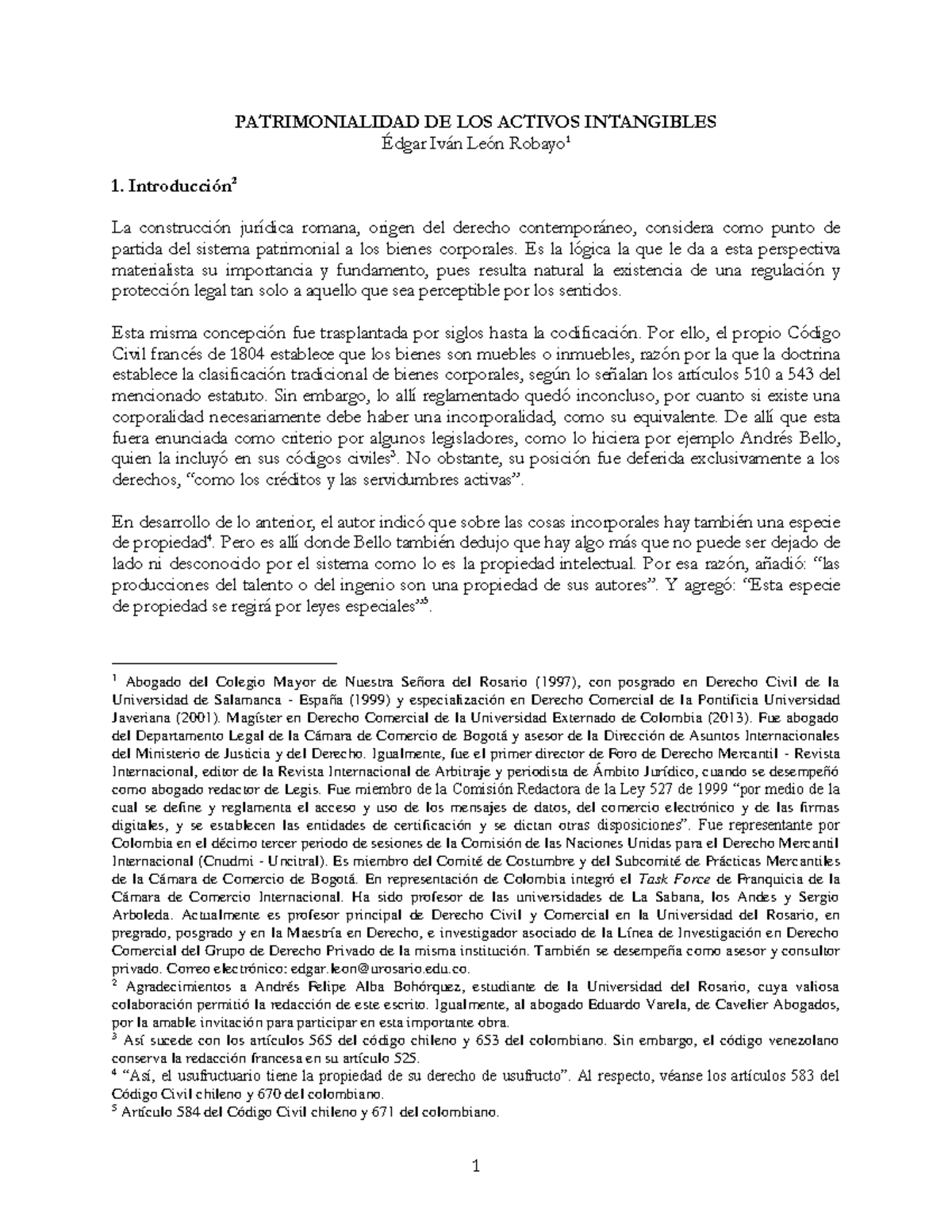 Patrimonialidad de activos intangibles - Édgar Iván León Robayo ...