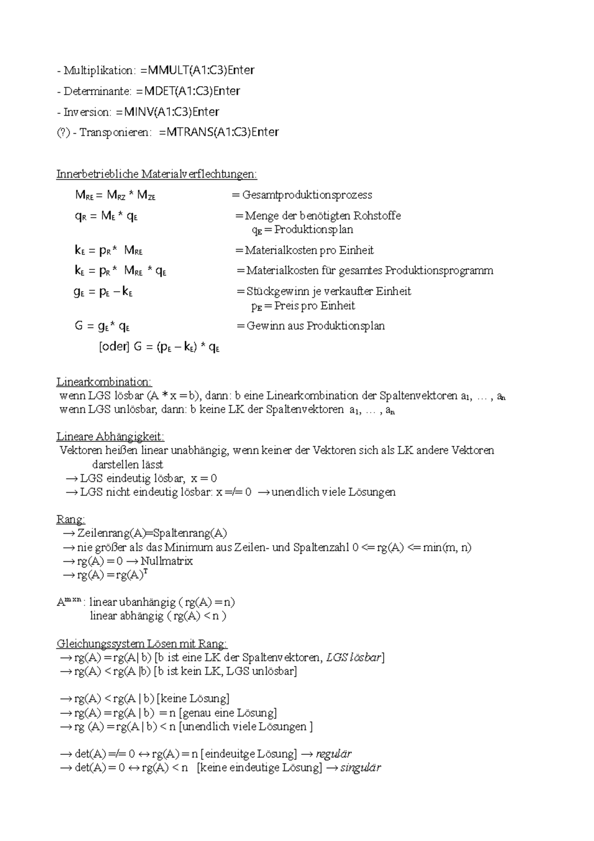 Klausurblatt QM - Zusammenfassung Quantitative Methoden ...