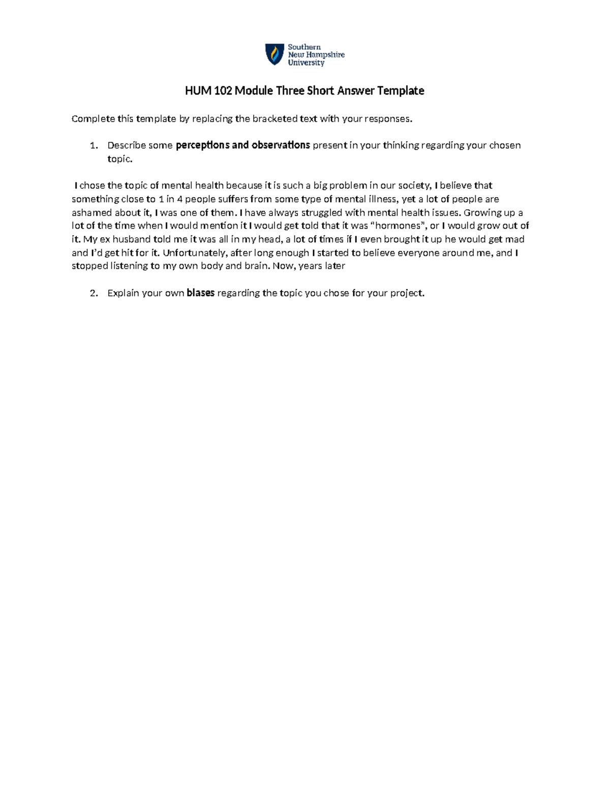 HUM 102 Module Three Short Answer Template - HUM 102 Module Three Short ...
