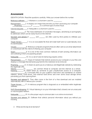 Module-6 Assessment LITE - MODULE 6 - Assessment Angelica Mae C. Ybañez ...
