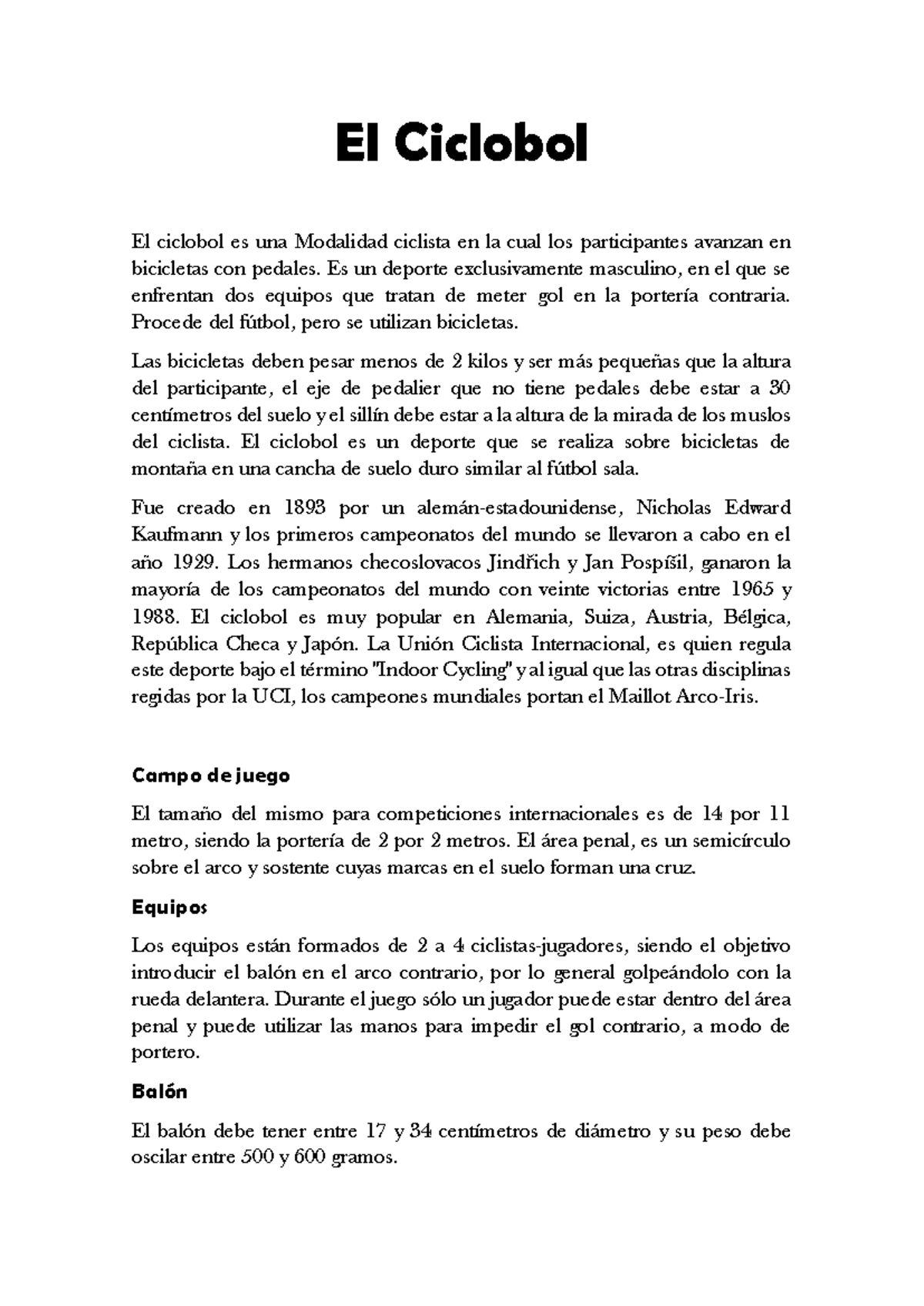 El Ciclobol educacion fisica - El Ciclobol El ciclobol es una Modalidad ...