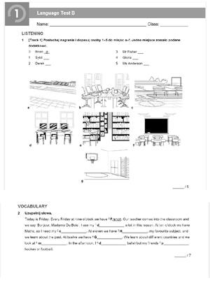 Kl 5 unit 2 - Angielski test klasa 5 unit 2 - język angielski - Studocu