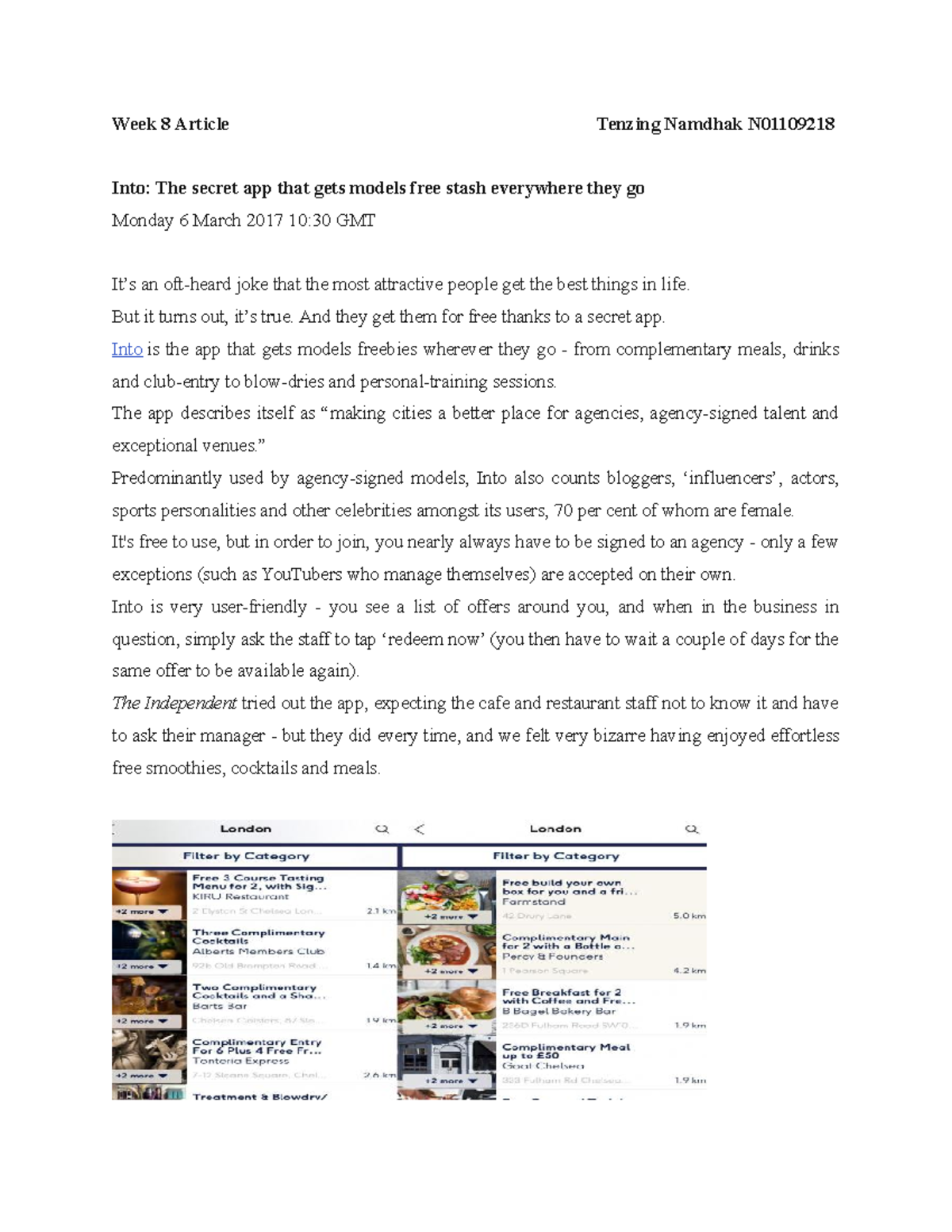 Secret app - Newspaper article Assignment - Week 8 Article Tenzing ...