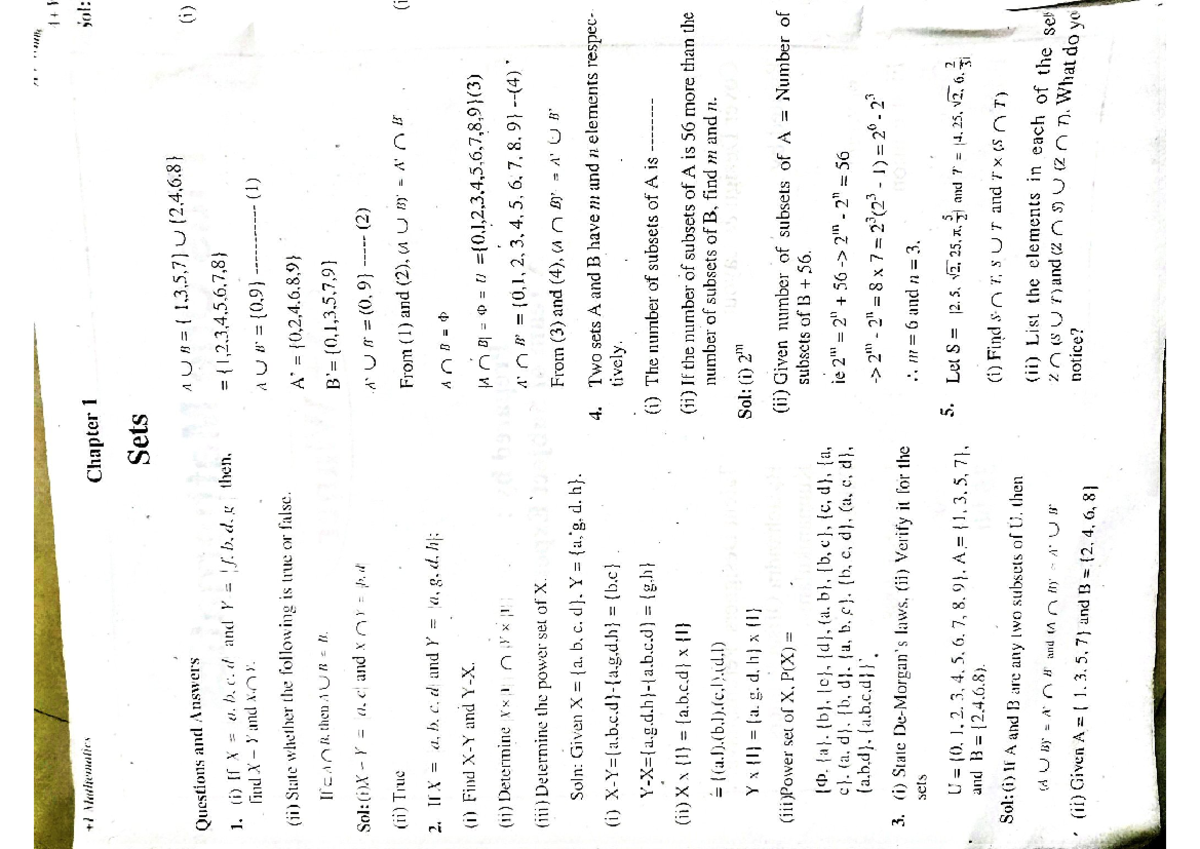 Plus one mathematics - Studocu