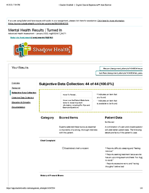Guide to the Comprehensive Adult H and P Write up 2017 18[25517 ] - B ...