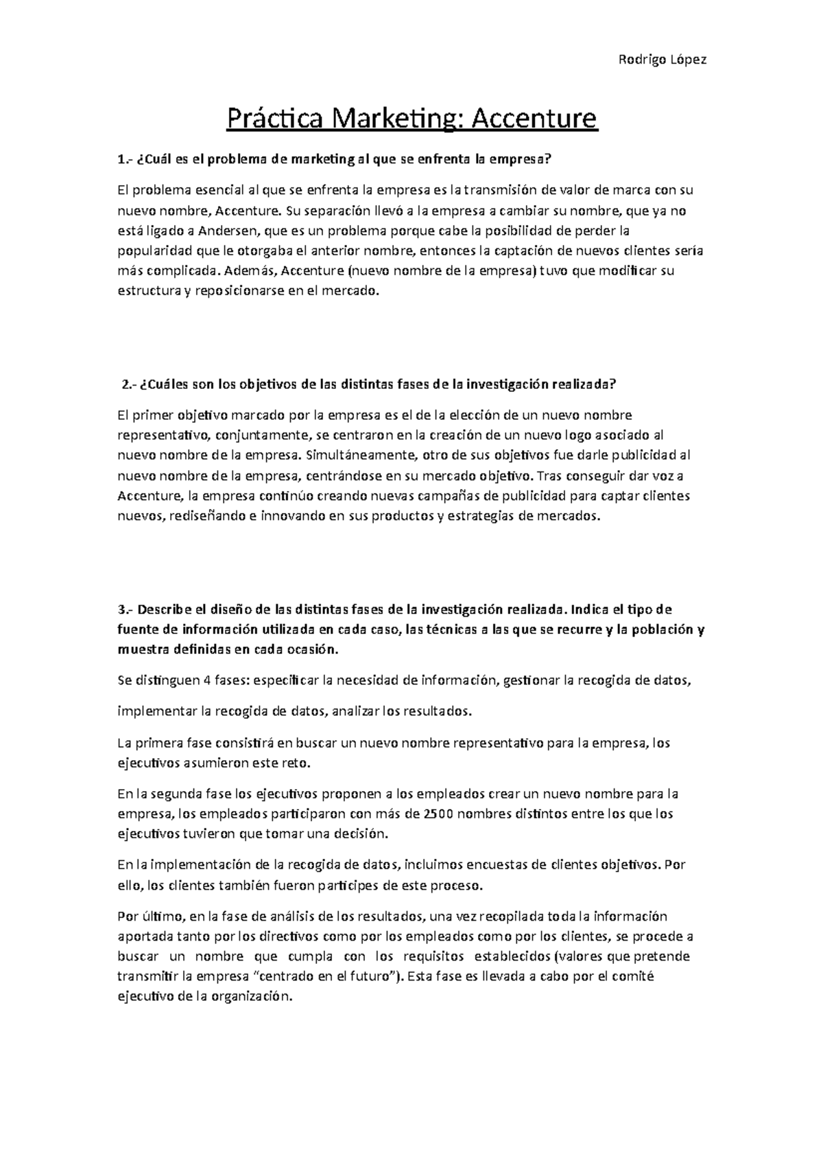 Práctica Marketing 3 - Rodrigo López Práctica Marketing: Accenture 1 ...