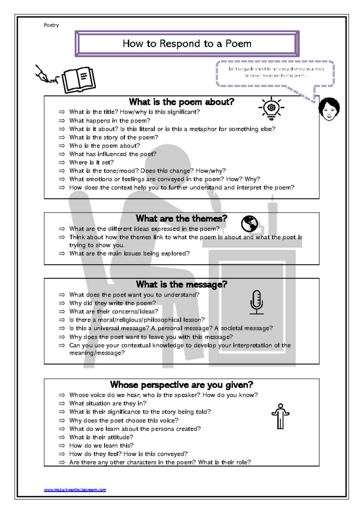 07. How-to-respond-to-a-poem - Poetry msduckworthsclassroom What is the ...