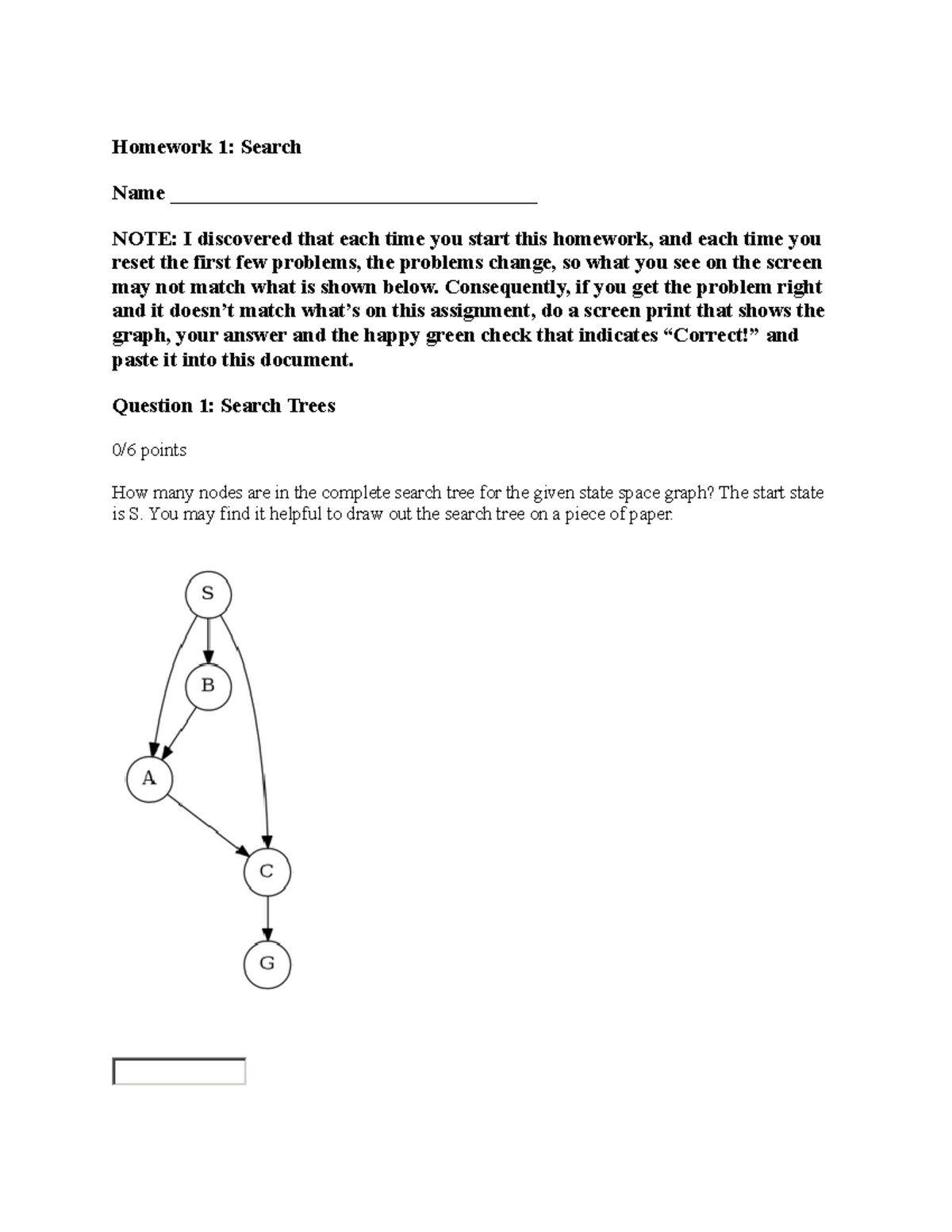 Homework 1 - hw for search - Homework 1: Search Name ...