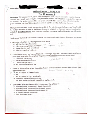 Physics II Exam 4 Content - Which of the following are basic postulates ...