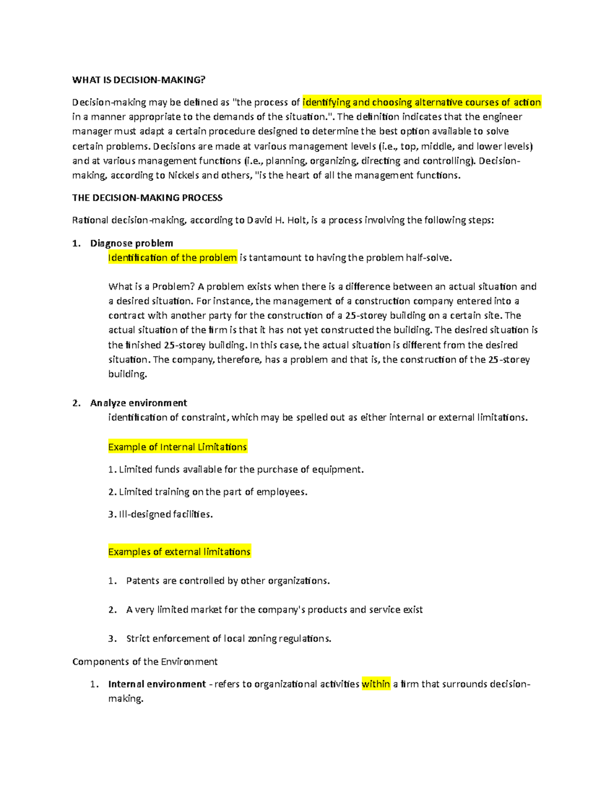Decision Making - SLDKFHJXCBVJC - WHAT IS DECISION-MAKING? Decision ...