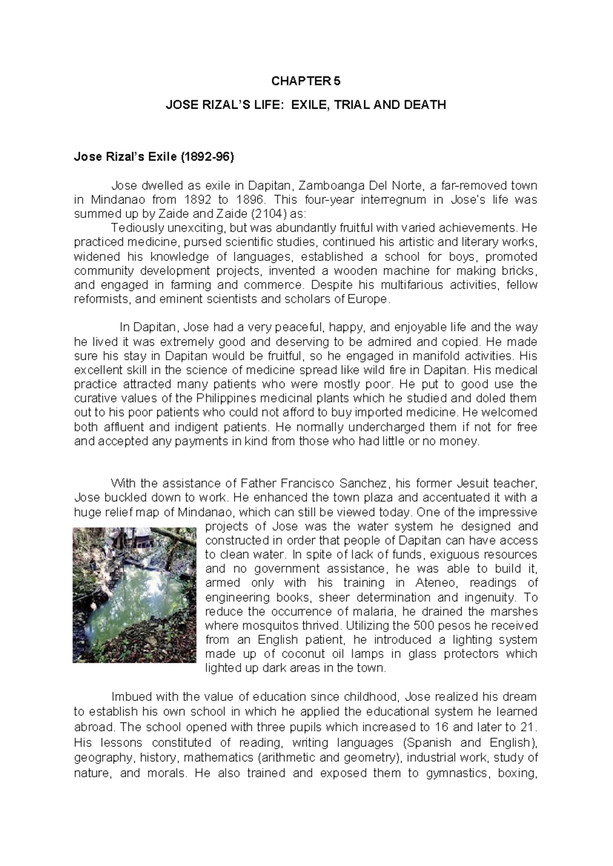 Chapter 5 social - CHAPTER 5 JOSE RIZAL’S LIFE: EXILE, TRIAL AND DEATH ...