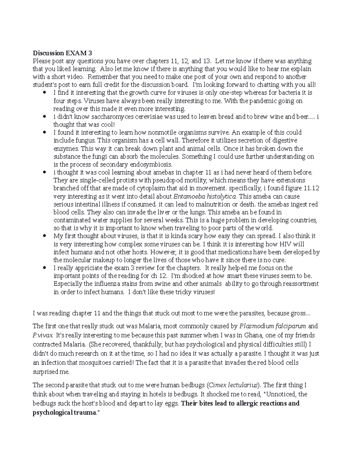 Discussion help chp 11, 12, 13 - Discussion EXAM 3 Please post any ...