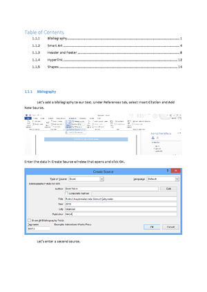 COM 3 - computer for engineriing - Table of Contents 1 Microsoft Office ...