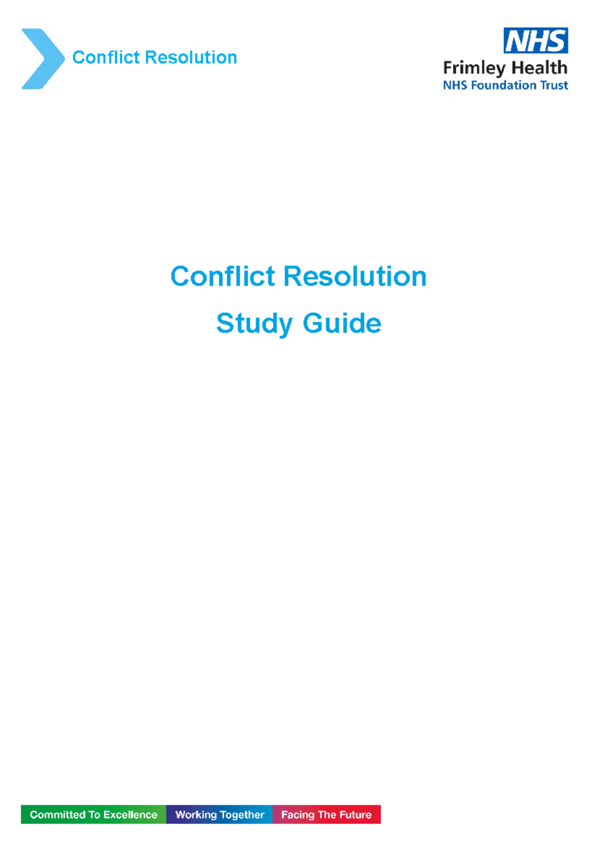 8300 - coursework for mefhj - Conflict Resolution Study Guide Conflict ...
