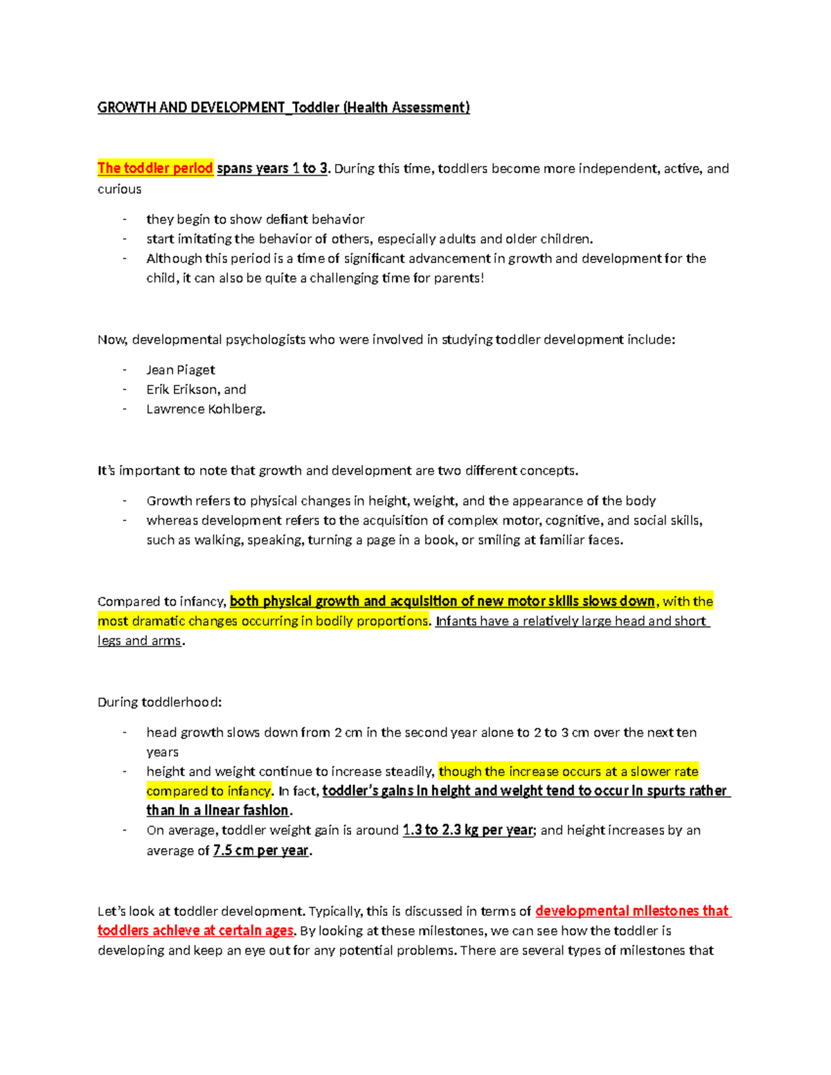 2 Growth-AND- Development toddlers - GROWTH AND DEVELOPMENT_Toddler ...