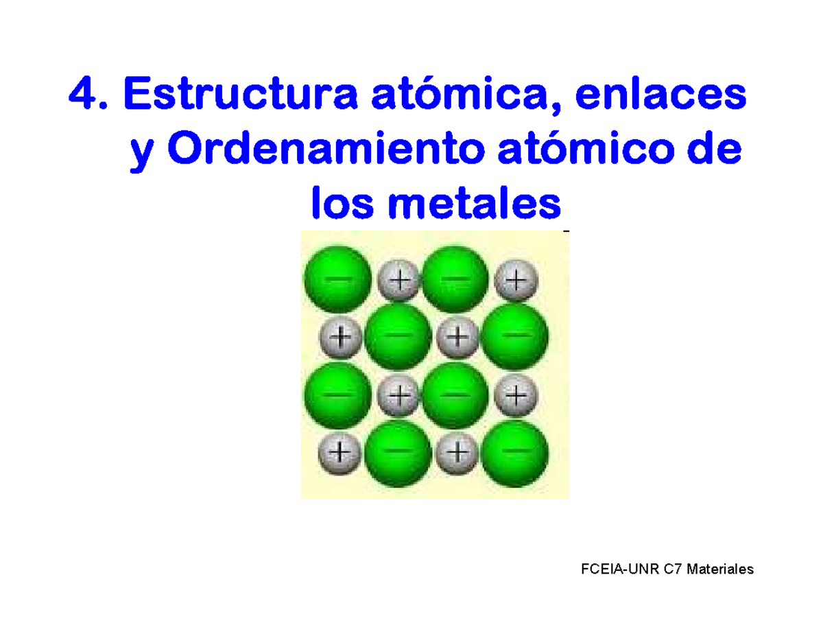 04. Estructura atómica, enlaces y ordenamiento - Química - UTEL - Studocu