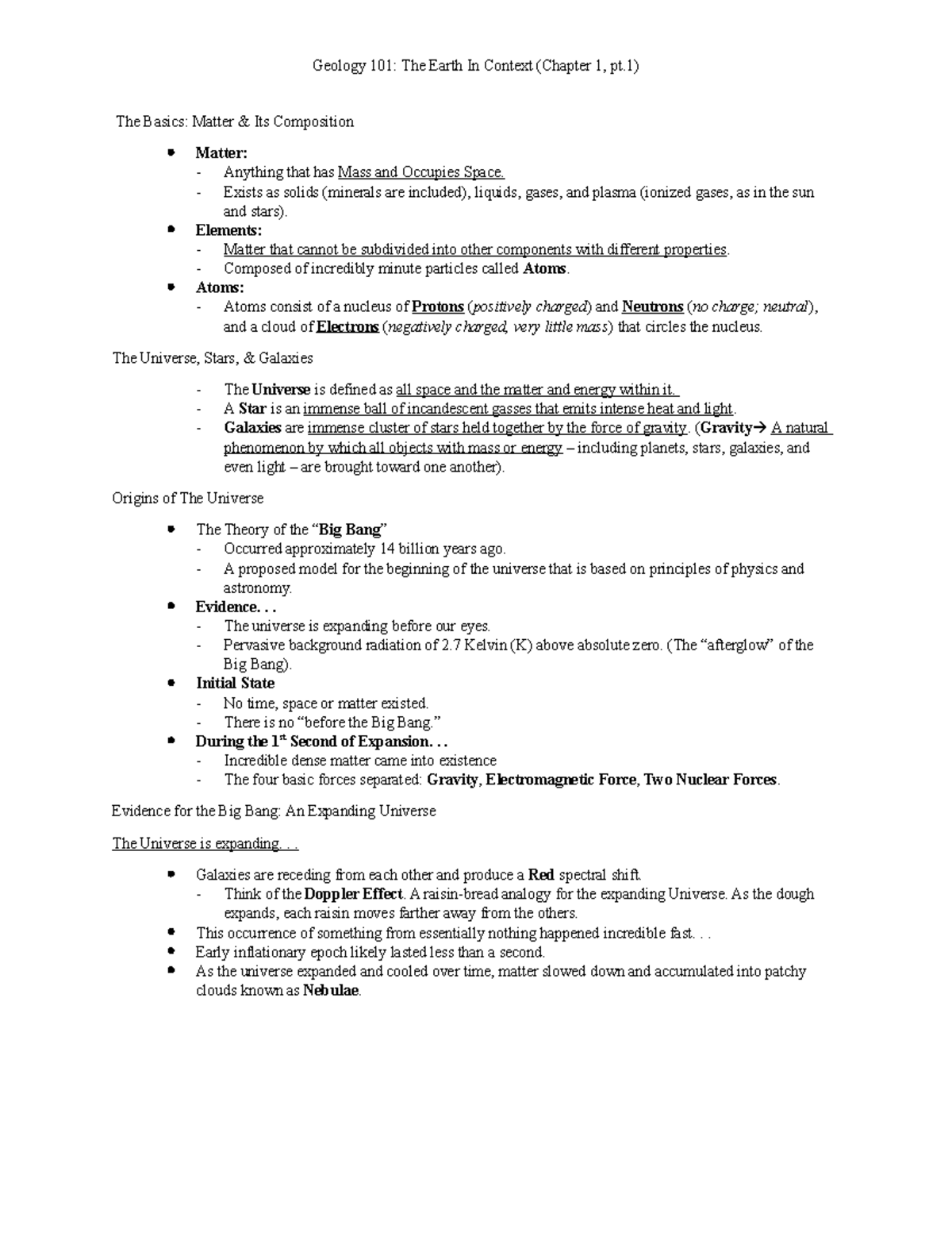 The Earth in Context ch1,pt1 - Geology 101: The Earth In Context ...