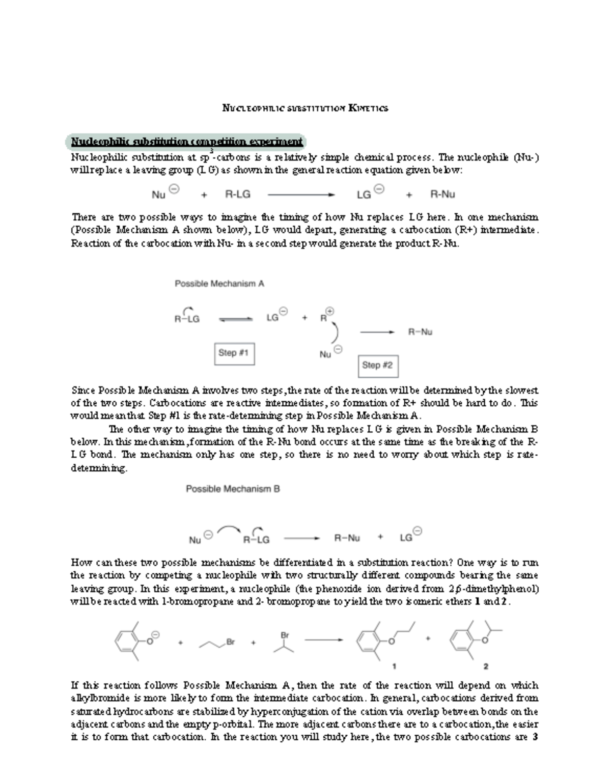 11 12 Pre-Lab Document - Pre-Lab Notes - N UCLEOPHILIC SUBSTITUTION ...