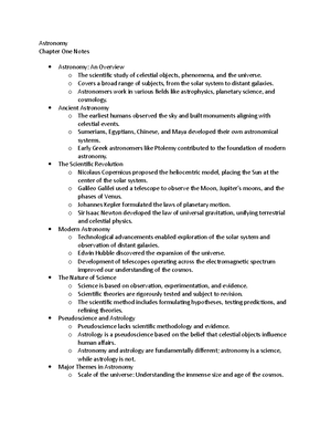 Astronomy Chapter Two Notes - Introduction to Astronomy Chapter Two ...