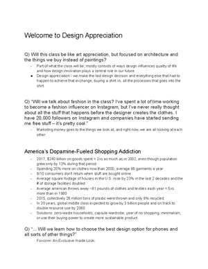 ITDS 1114 Chapter 1 Notes - ITDS 1114: Design Appreciation Chapter 1 ...