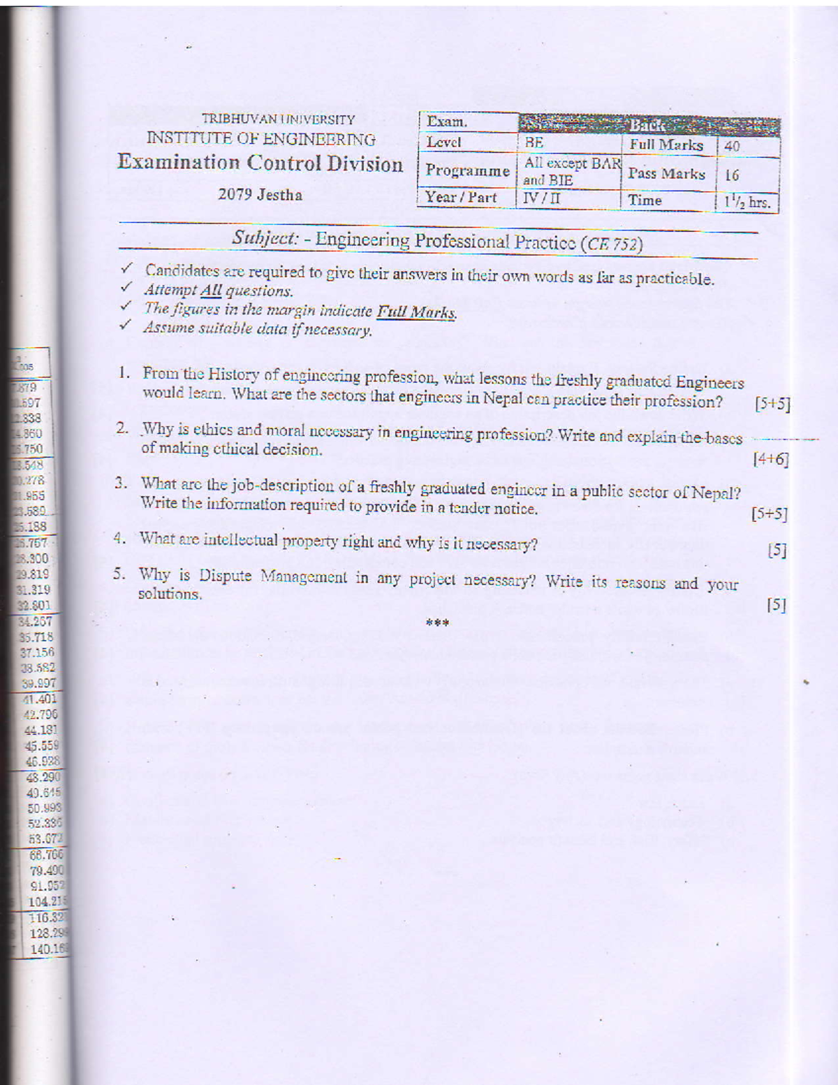 Professional Practice - TRIBHUVAN TNIVERSITY INSTITUTE OF ENGINEERING ...