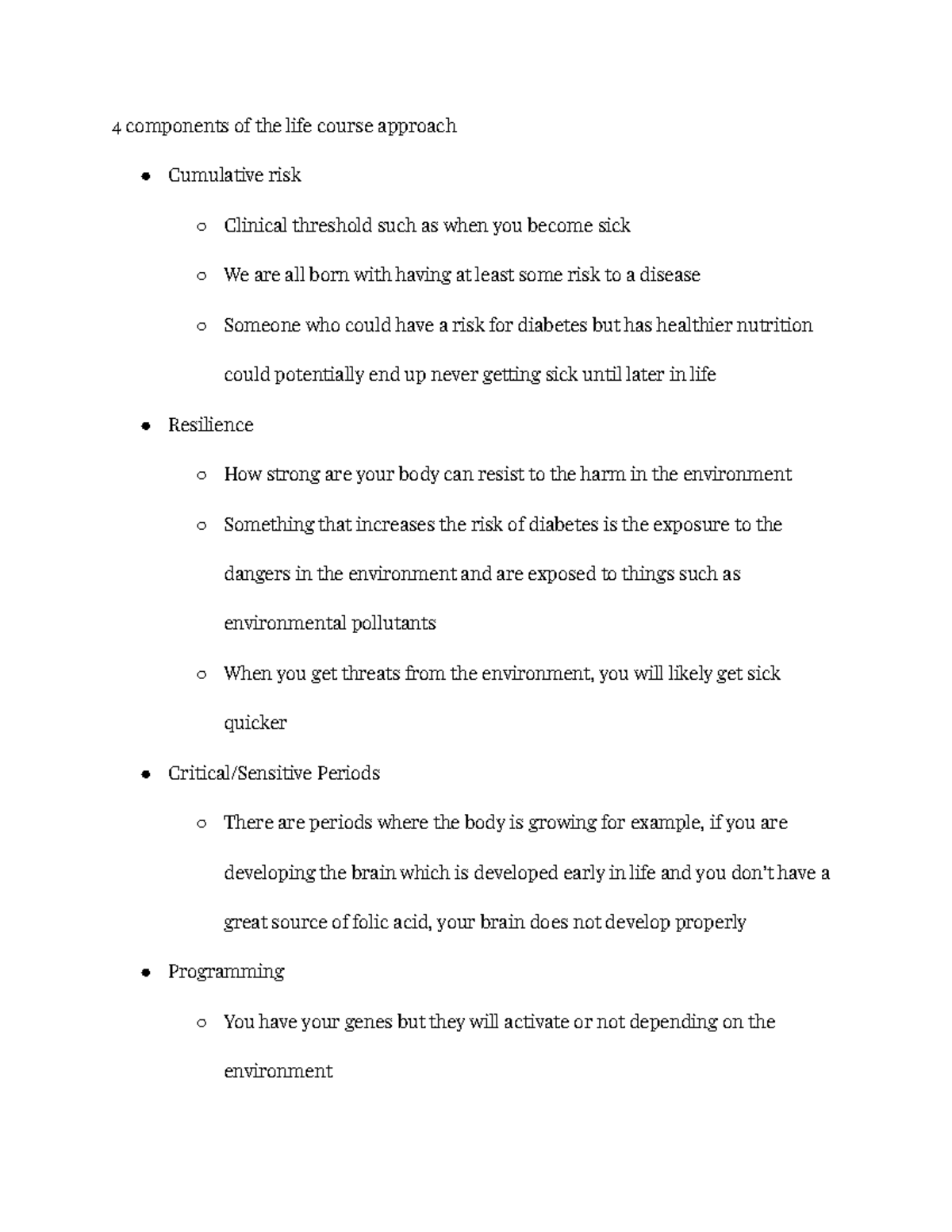 Lecture Notes Week 2 - Principles of the Life Course Approach - 4 ...