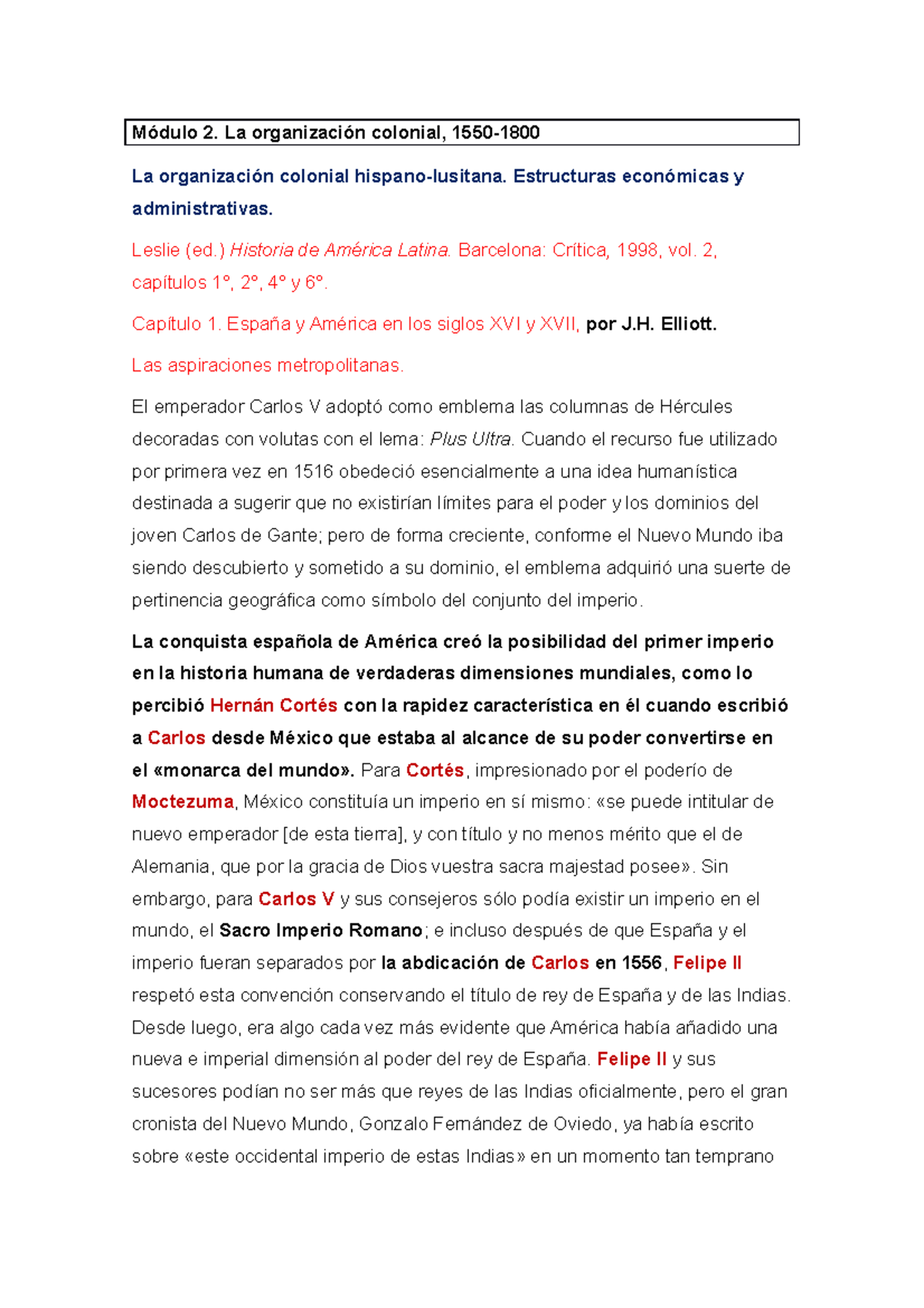 1-J.H. Elliott - Historia Americana - Módulo 2. La organización ...