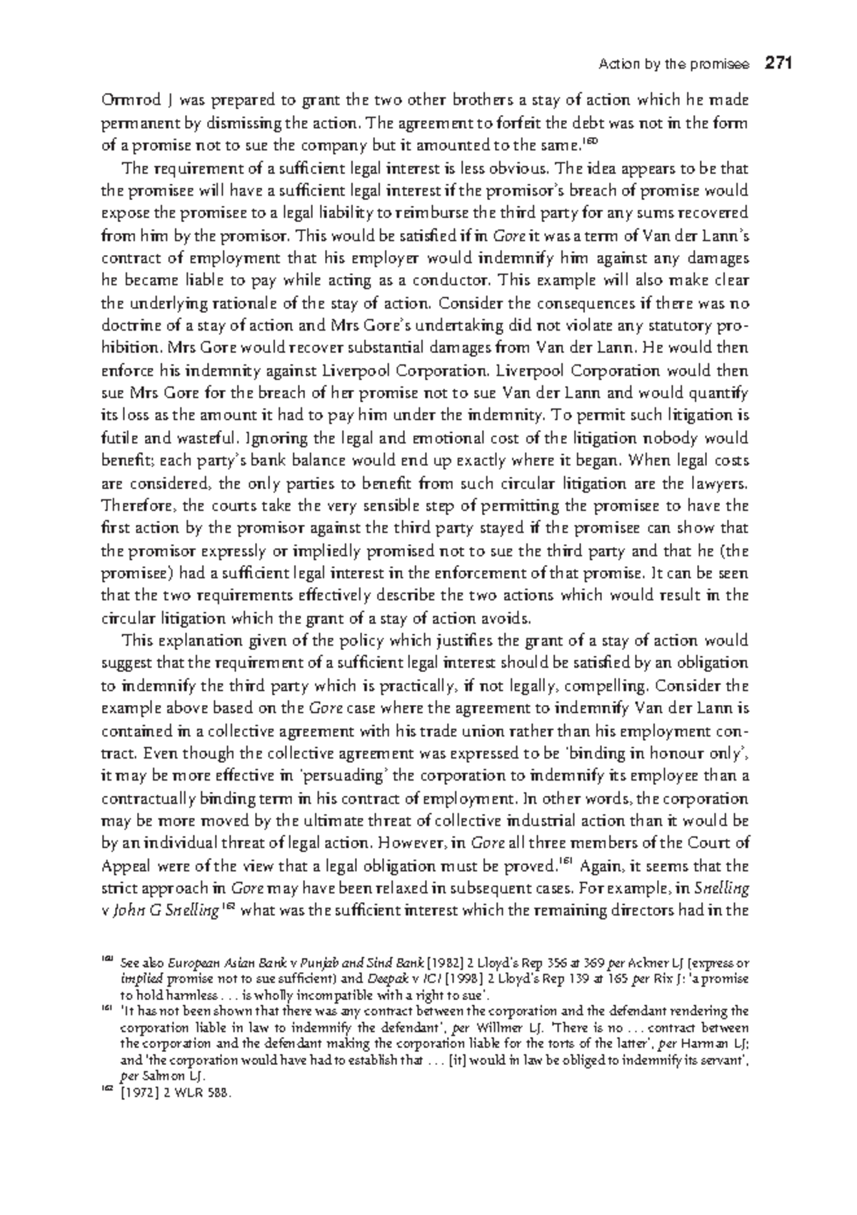 Zlib - n/a - Action by the promisee 271 Ormrod J was prepared to grant ...