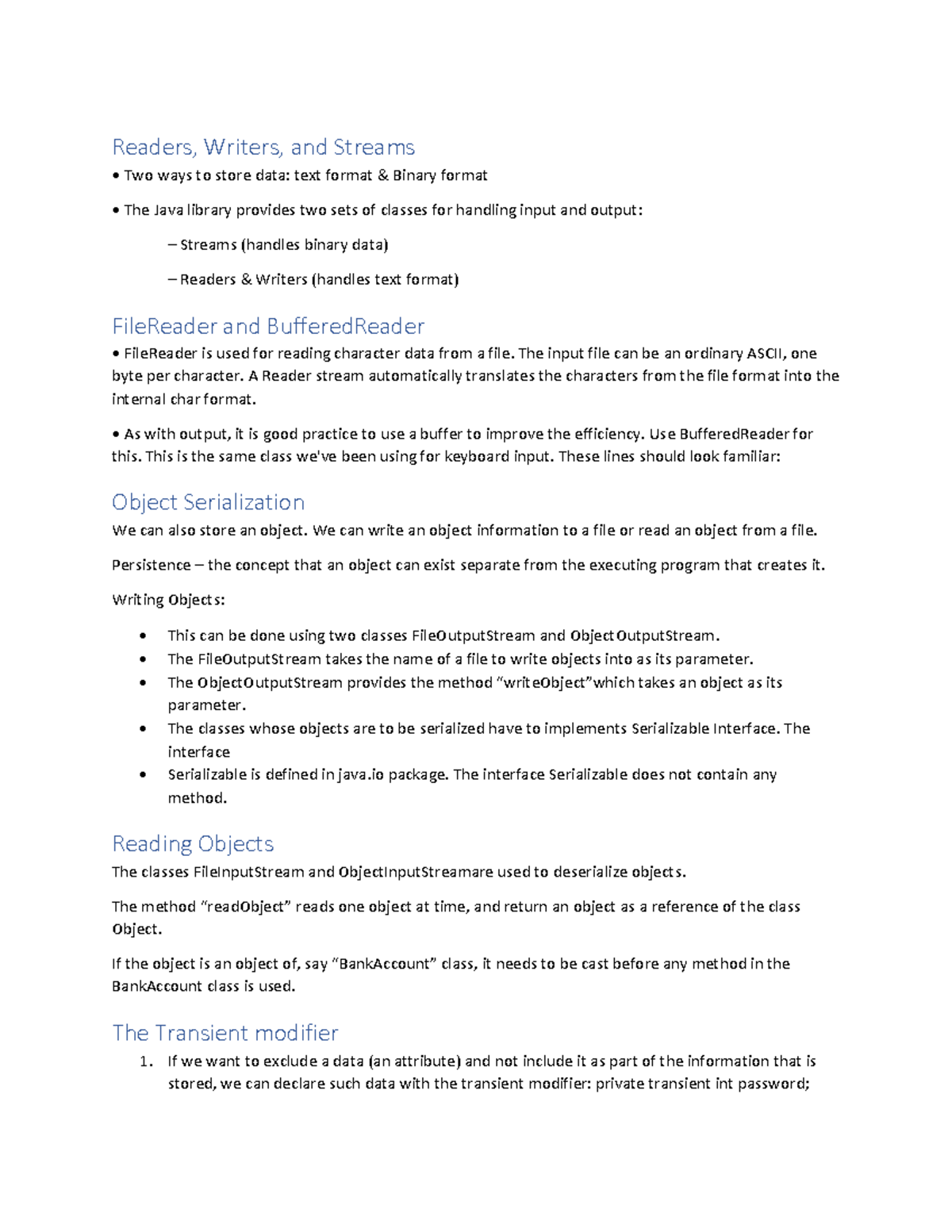 Cse Lecture Notes Readers Writers And Streams Two Ways To Store Data Text Format And Binary