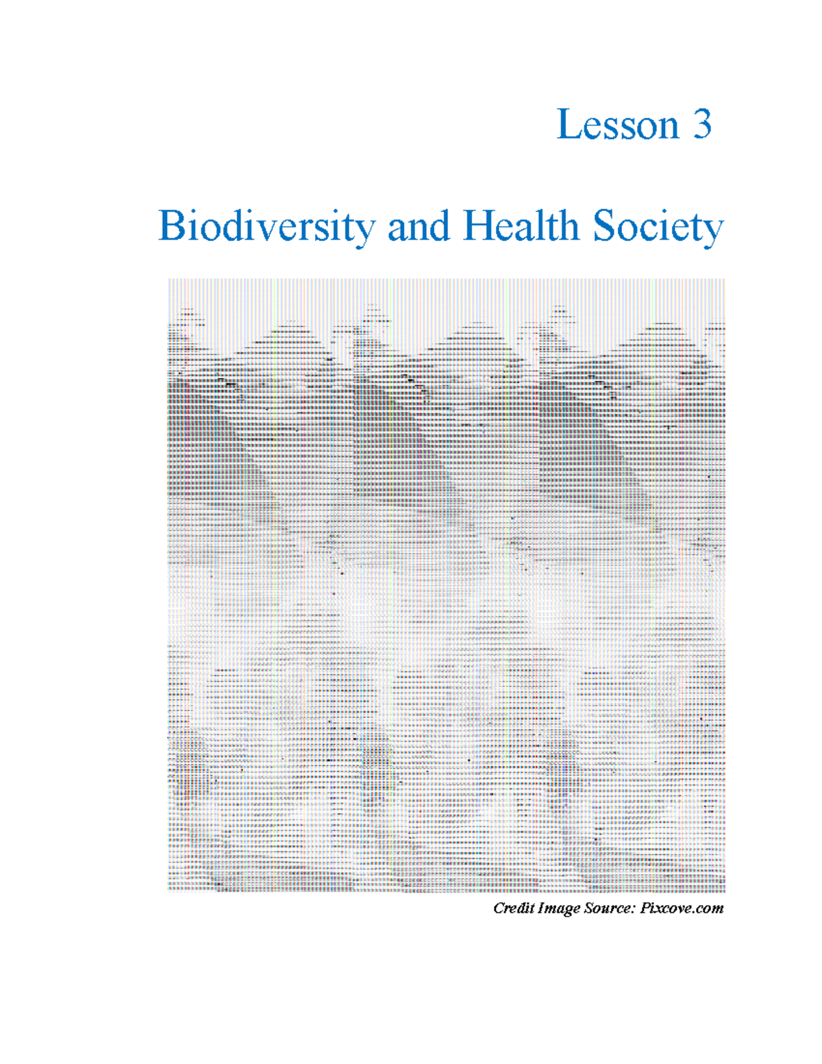 Chapter III Lesson 3 - science - Lesson 3 Biodiversity and Health ...
