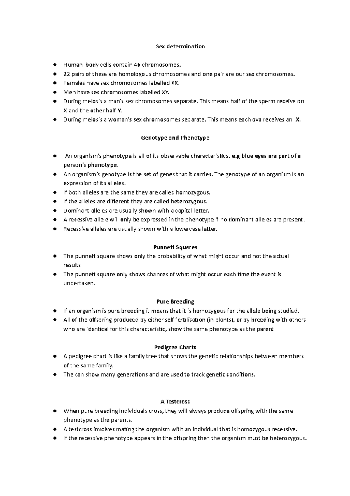 Exam Science Notes Sex Determination Human Body Cells Contain 46 Chromosomes 22 Pairs Of