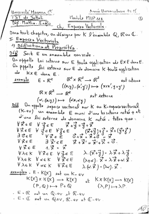7-Explications sur le cours-espace vectoriel-GI - Copie - Algèbre Linéaire - Studocu