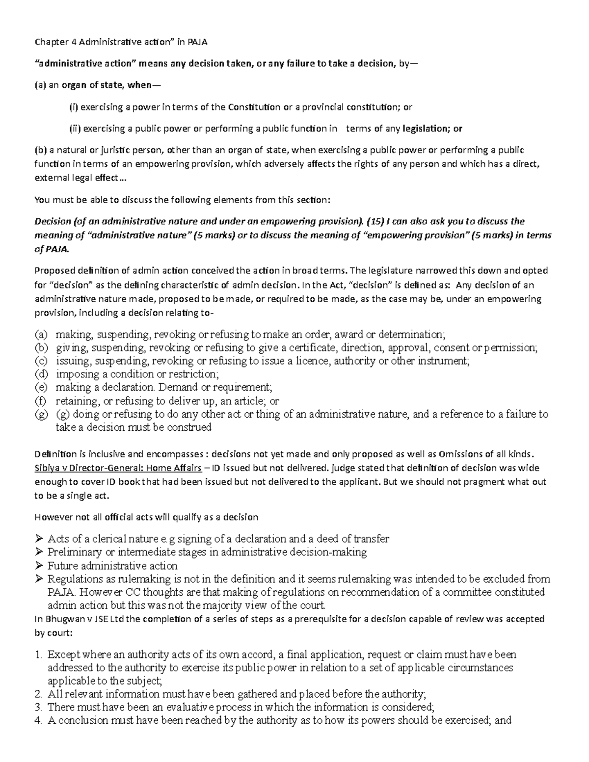 Chapter 4 Administrative action - Chapter 4 Administrative action” in ...